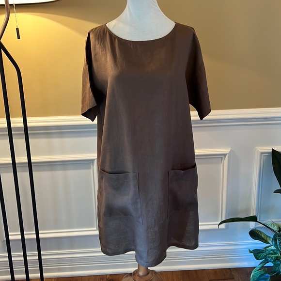 Eileen Fisher | Dresses | Eileen Fisher Linen Split Hem Tunic | Poshmark